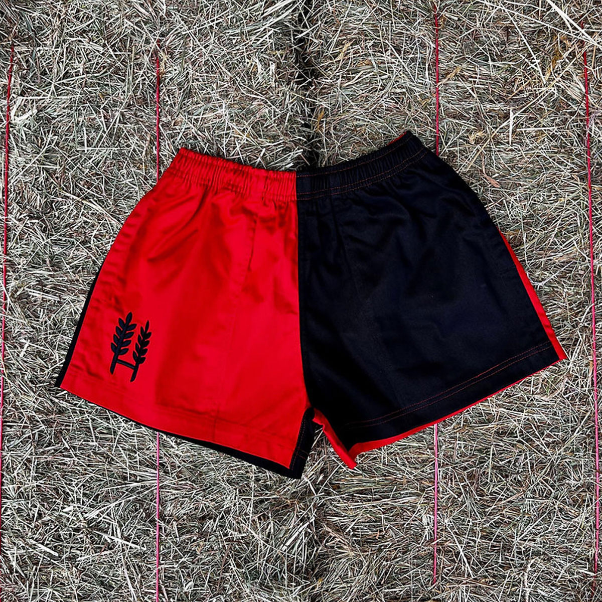 Hexby Unisex Harlequin Shorts - Red/Black | Charlies