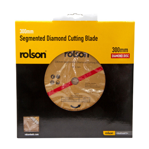 Rolson Dry Cut Segmented Diamond Tipped Cutting Disc - 300mm | Charlies