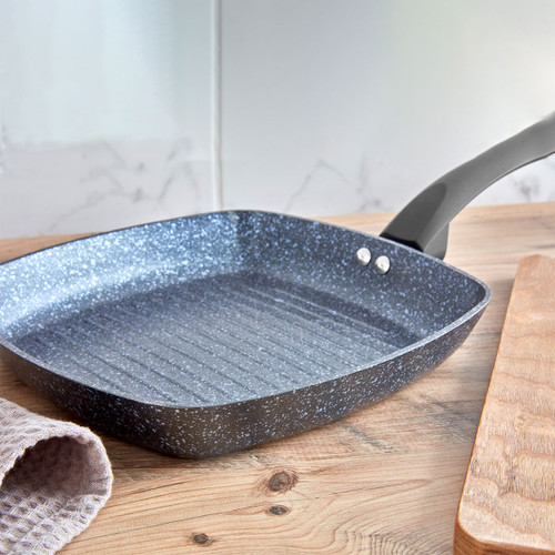 Tower TruStone Square Frying Pan, Azure – 25cm | Charlies