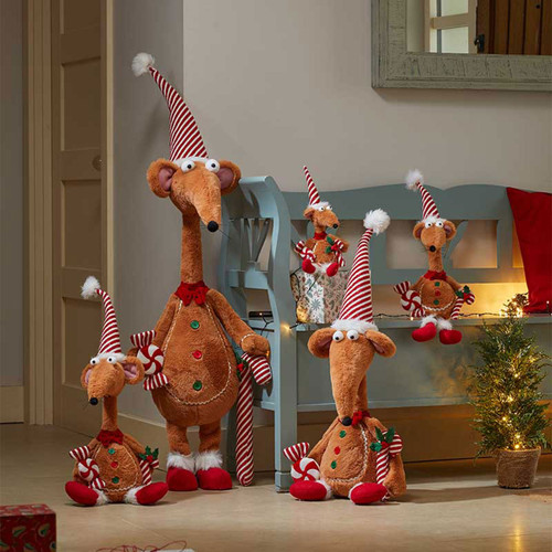 Three Kings 33cm Remi Rat Gingerbread Plush Christmas Decoration | Charlies