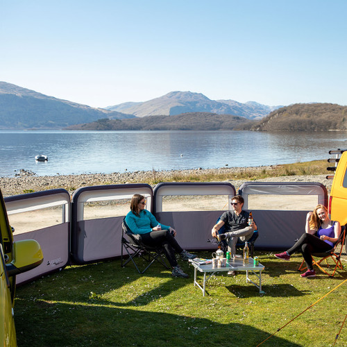 Vango Airbeam Modular 3-Panel Windbreak - Shadow Grey | Charlies