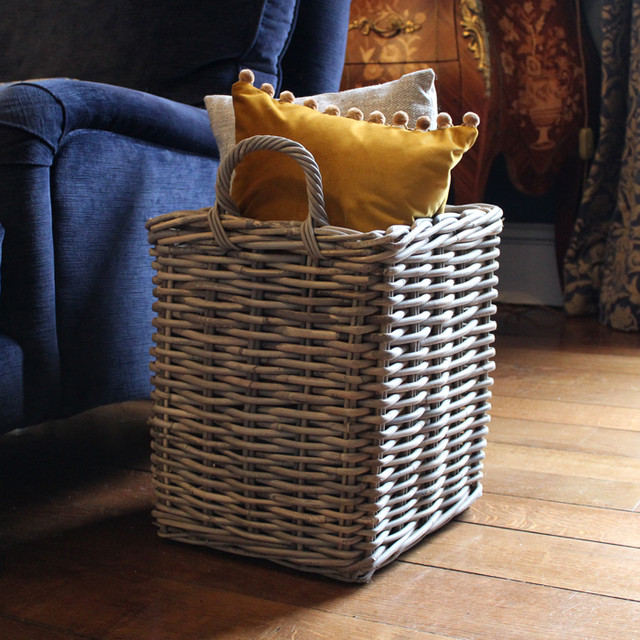Small Wicker Square Log Basket| Charlies