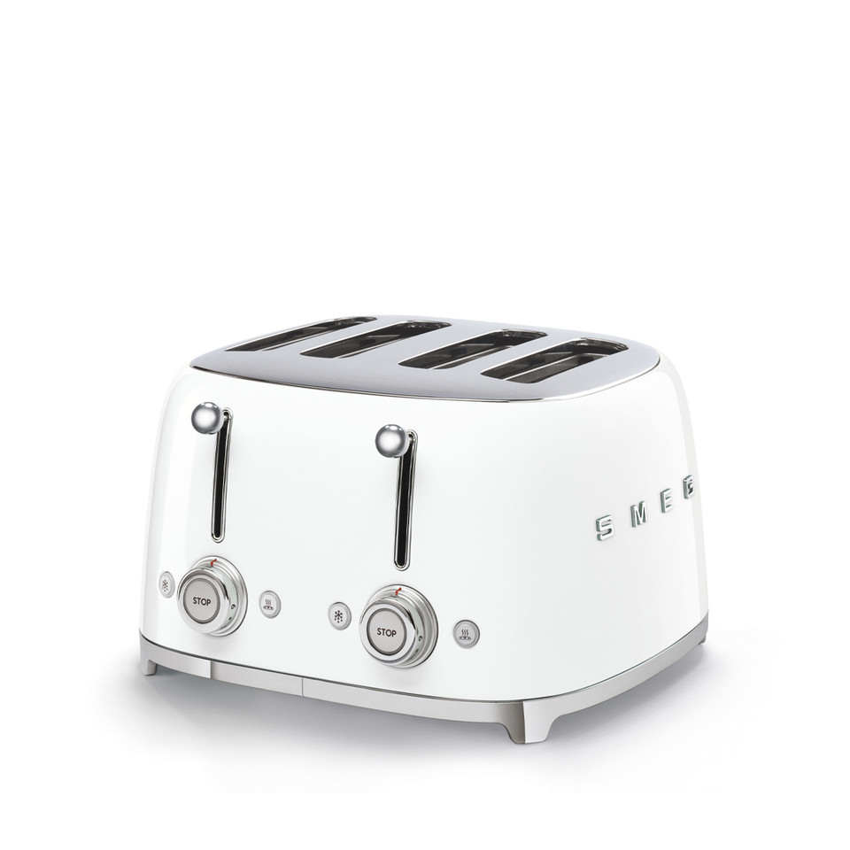 Smeg Retro Style 4 Slice Toaster - White | Charlies