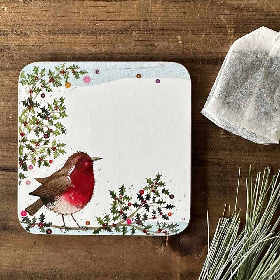 Alex Clark Coaster - Christmas Robin | Charlies