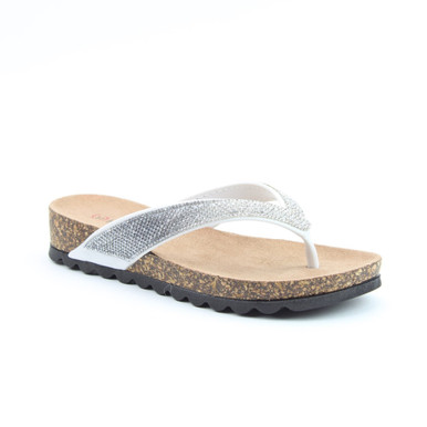 Heavenly Feet Women's Bridget Flip Flops - White | Charlies