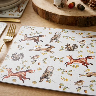 Cooksmart Forest Fable Cork Placemats - Set of 4 | Charlies
