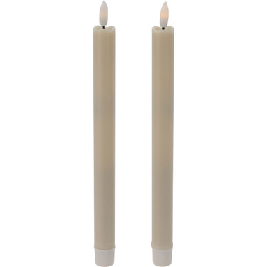 2 LED Ivory Battery Operated Dinner Candles - Warm White | Charlies