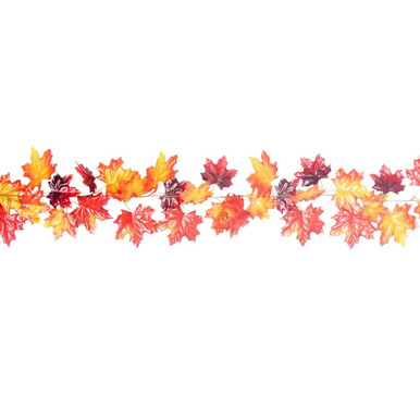 1.8m Red Maple Leaf Garland | Charlies