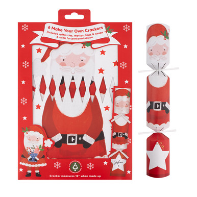 'Make Your Own' Santa Christmas Crackers - 6 Pack | Charlies