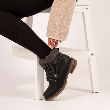 Lunar Women's Benson III Waterproof Ankle Boots - Black | Charlies