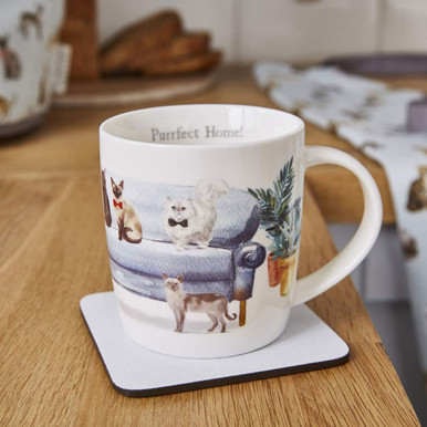 Cooksmart Barrel Mug, 340ml - Purrfect Home! | Charlies