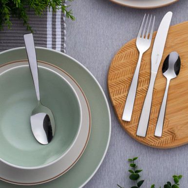 Viners Everyday Purity 18/0 Stainless Steel Cutlery Set, Silver - 24 ...