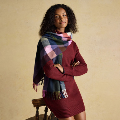 Joules Women's Langtree Scarf - Multi Check | Charlies