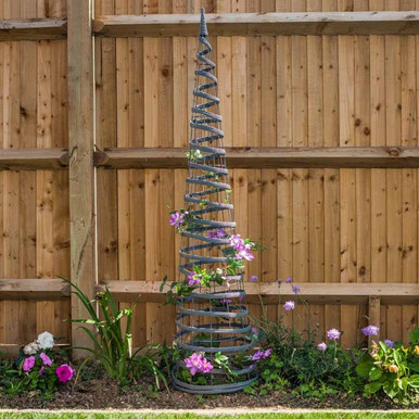 Smart Garden 1.5m Faux Rattan Obelisk Plant Support - Slate | Charlies