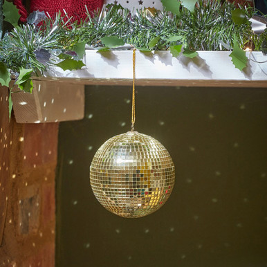 Three Kings Gold Disco Ball Glass Bauble | Charlies