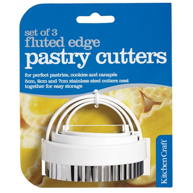 KitchenCraft Fluted Pastry Cutter Set - 3 Pack | Charlies