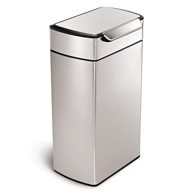 Simplehuman Rectangular Touch Bar Bin, 40 Litre - Brushed Stainless ...