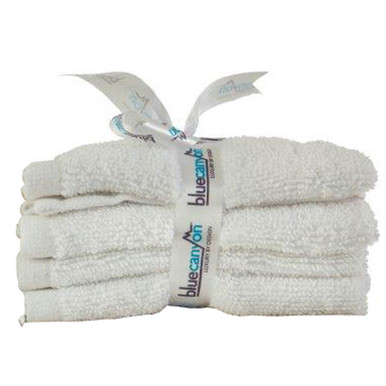 Blue Canyon 4 Pack Face Cloths - White | Bathroom Accessories | Charlies