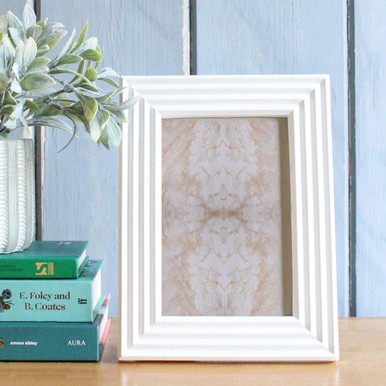 White Fluted Photo Frame - 5x7" | Charlies