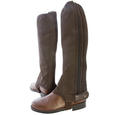 Dublin Children's Easy-Care Half Chaps - Brown