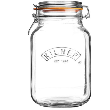 Kilner Square Clip Top Storage Jar - 1.5 Litres | Charlies