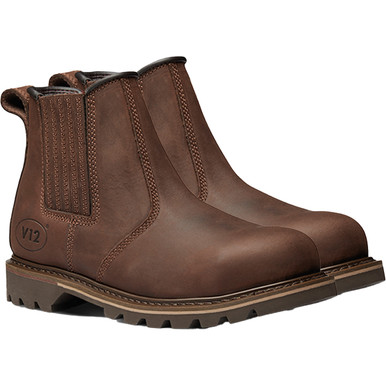 V12 Men's Rawhide Safety Boot - Brown | Charlies