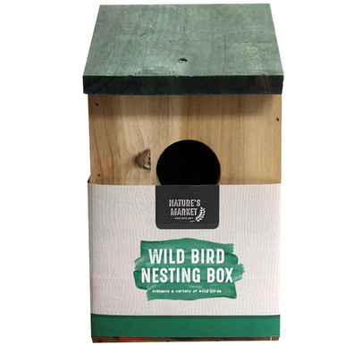 Nature's Market Wooden Wild Bird Nesting Box | Charlies