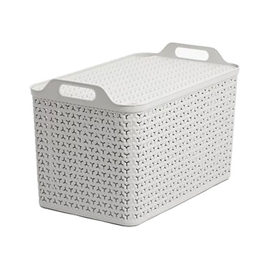 Strata 14L Urban Storage Basket with Lid - Cool Grey | Charlies