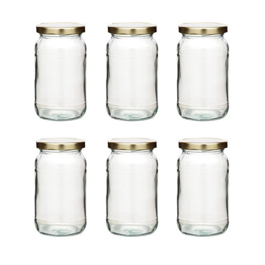 6 x KitchenCraft Home Made Round Jam Jar - 2lb | Charlies