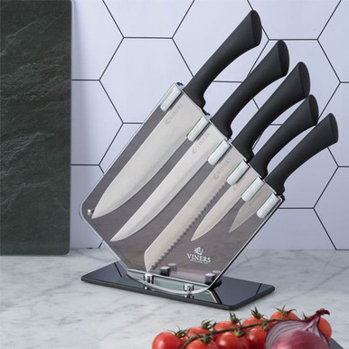 Viners Everyday 5 Piece Knife Block Set – Silver | Knife Blocks & Sets ...