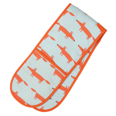 Scion Living Mr Fox Double Oven Glove - Blue | Kitchen Textiles | Charlie's