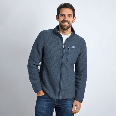 Weird Fish Men’s Transom Full Zip Navy Macaroni Jacket | Charlies