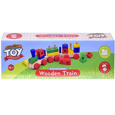 KandyToys Wooden Blocks Train Set | Charlies