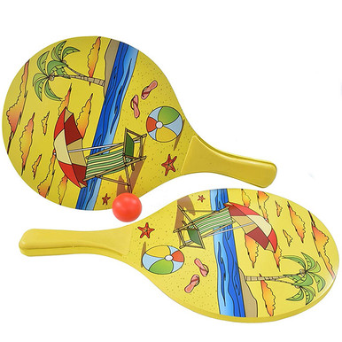 KandyToys Wooden Beach Paddle and Ball Set - Assorted | Charlies