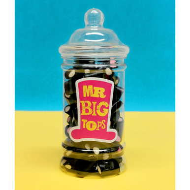 Mr Big Tops Jar of Liquorice Cream Rock Sweets - 500ml | Charlies