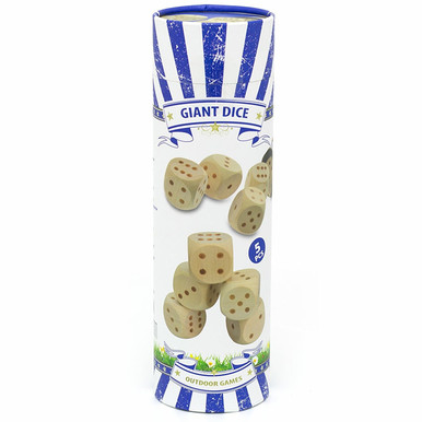 Giant Wooden Dice Set – 5 Pieces | Charlies