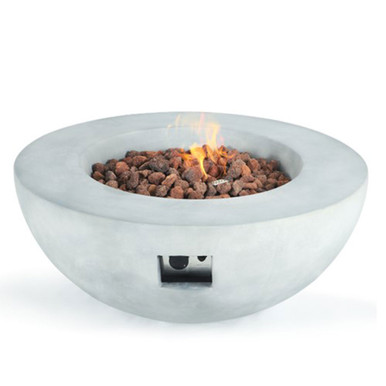 Outdoor Half Sphere Gas Fire Pit, Light Grey - 1m | Charlies
