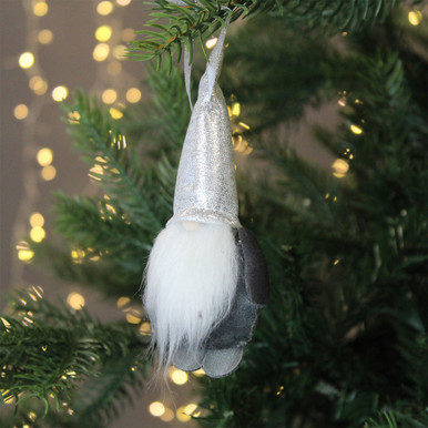 Silver Gonk Hanging Decoration - 13cm | Charlies