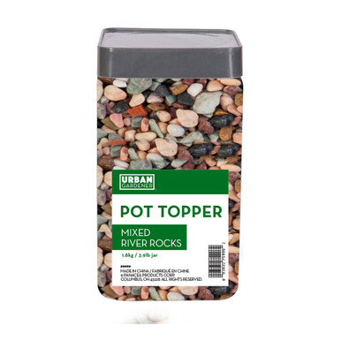 Plant Pot Toppers - Mixed River Rocks, 2.2kg | Charlies
