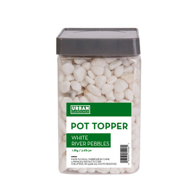 Plant Pot Toppers - White River Pebbles, 1.8kg | Charlies