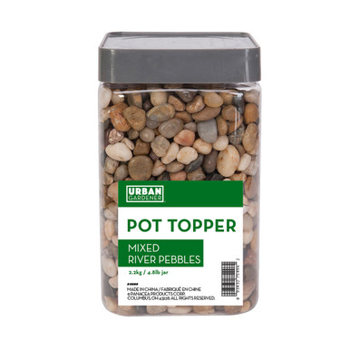Plant Pot Toppers - Mixed River Pebbles, 2.2kg | Charlies