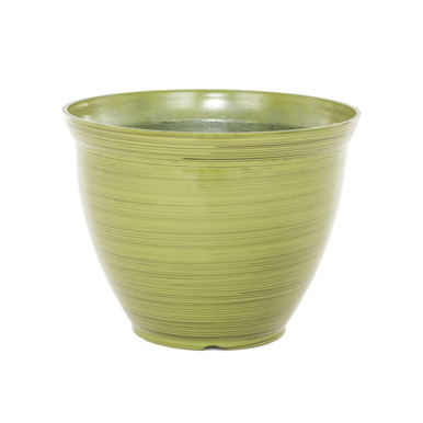 Woodlodge Striped Feather Plant Pot, Green - 29cm | Charlies