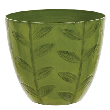 Woodlodge Feather Leaf Plant Pot, Green - 32cm | Charlies