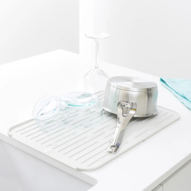 Brabantia Silicone Dish Drying Mat - Light Grey | Charlies