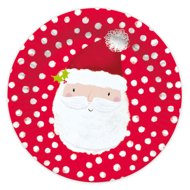 Christmas Santa Paper Plates - Pack of 8 | Charlies