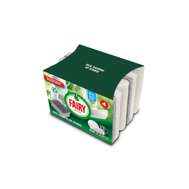 Fairy Original Dual Non Scratch Sponge Scourers - 4 Pack | Charlies