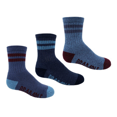 Bramble Boy's All Terrain Socks, 3 Pack - Navy Mix | Charlies