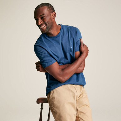 Joules Men's Denton Jersey T-Shirt - Ink Blue | Charlies