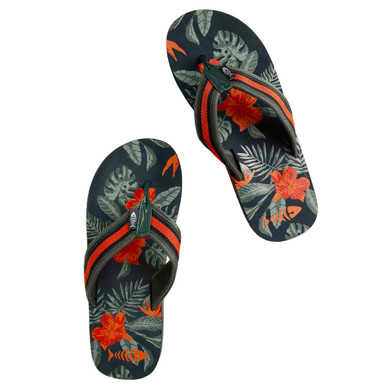 Weird Fish Men's Derwent Printed Flip Flops - Navy | Charlies