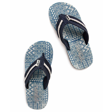 Weird Fish Women's Salcombe Printed Flip Flops - China Blue | Charlies
